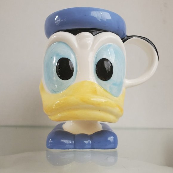 Disney | Dining | Disney Donald Duck Head Mug 3d Coffee Cup Rare | Poshmark